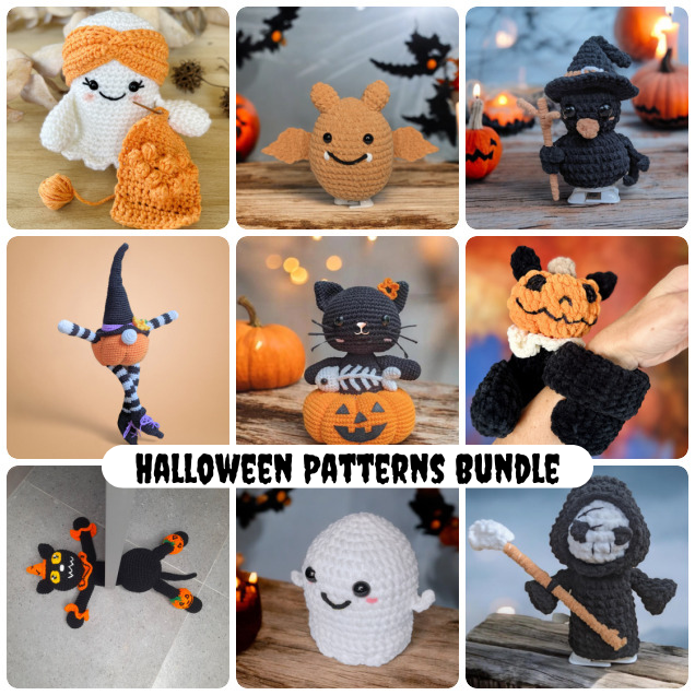 9 in 1 Halloween Crochet Patterns Bundle + FREE GIFT – Crochify