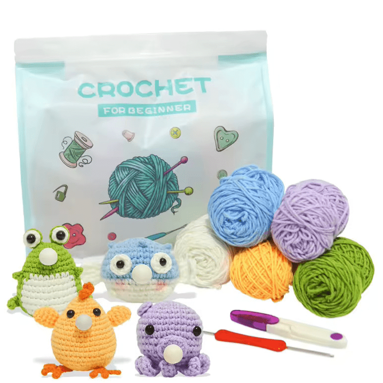 4 Press Bubble Animals Crochet Kit + FREE Pattern & Video Tuto – Crochify