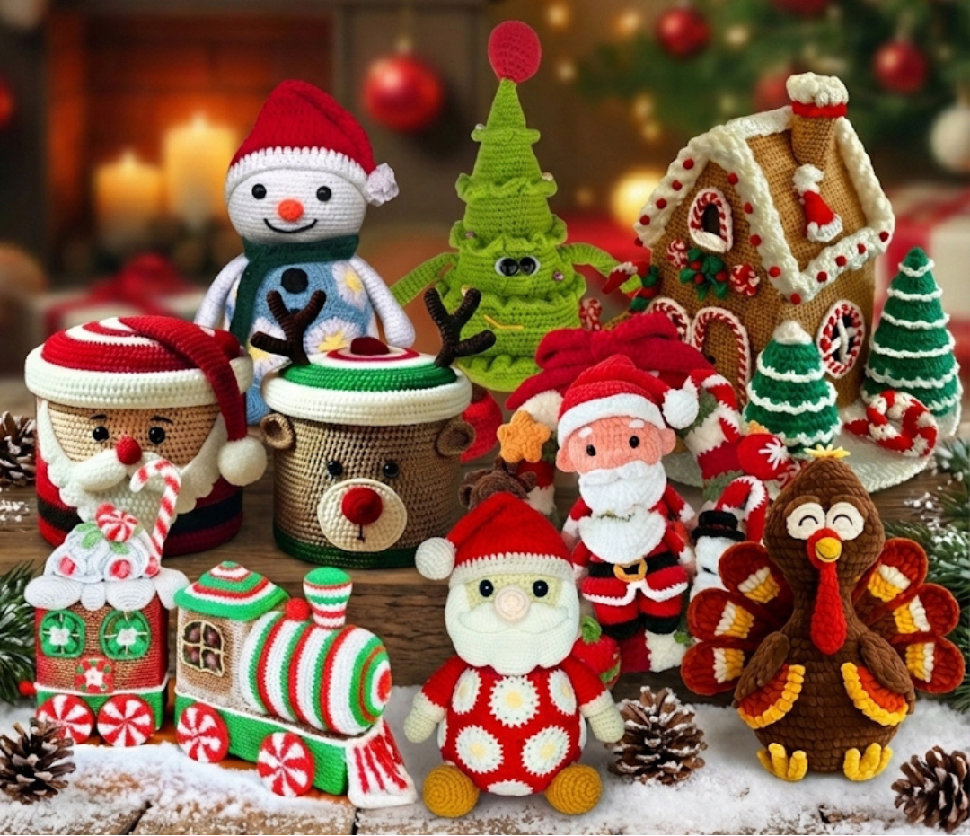 8 in 1 Christmas Crochet Patterns Bundle + FREE GIFT 🎁 – Crochify