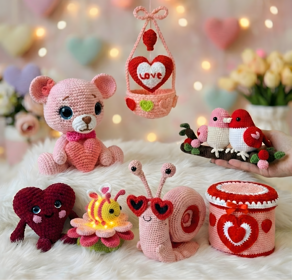 7 in 1 Valentine’s Crochet Patterns Bundle + FREE GIFT 🎁 – Crochify