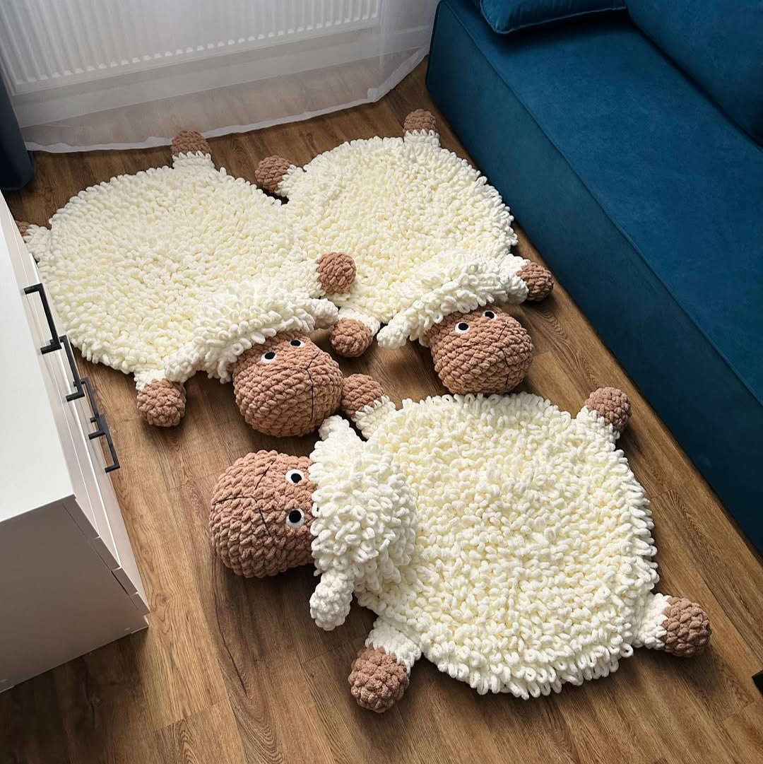 Fluffy Sleepy Sheep Rugs Crochet Pattern – Crochify
